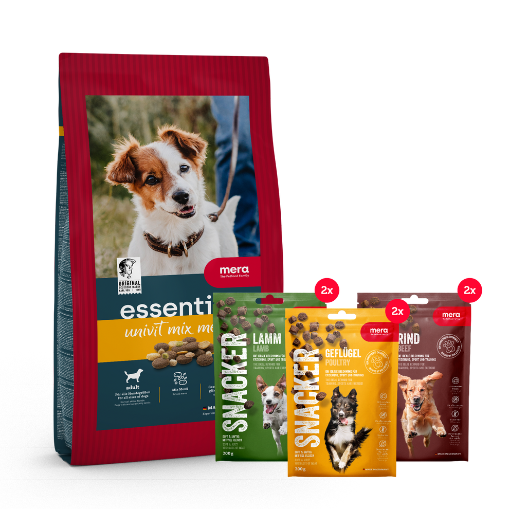 mera univit Trockenfutter – inkl. SNACKER Mixtray & mera - The Petfood ...